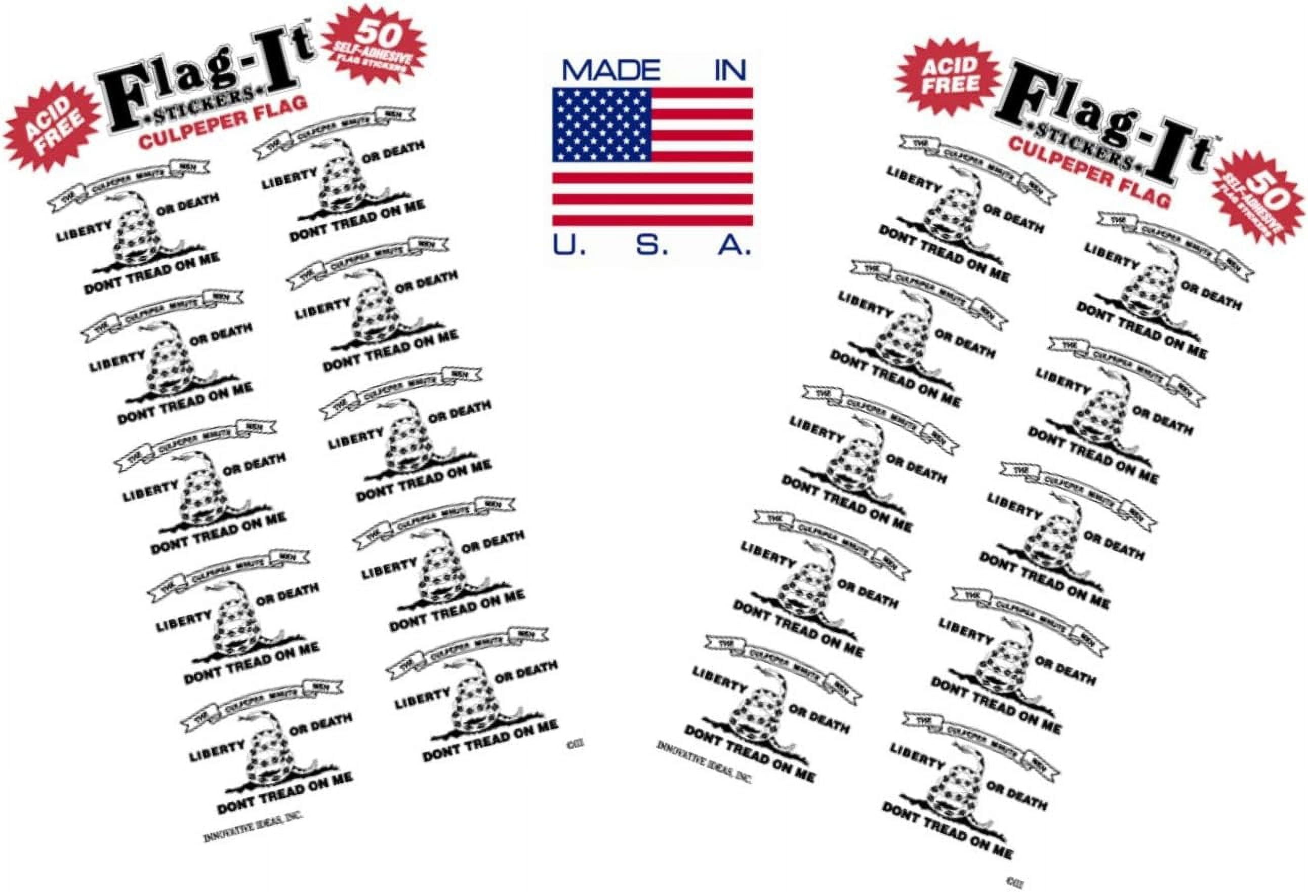 Culpepper Flag Stickers, 100 Flag It Brand Decals, American Made ...