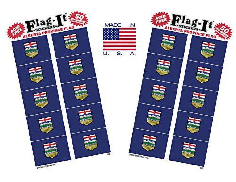 Made in The USA! 2 Packs of Flag-It Alberta Canadian Province Flag ...