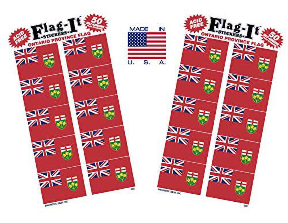 Made in The USA! 2 Packs of Flag-It Prince Edwards Island Flag Stickers ...