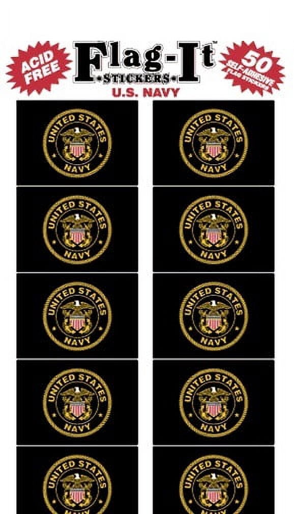 Navy Flag Stickers, 100 Flag It Brand Decals, American Made - Walmart.com