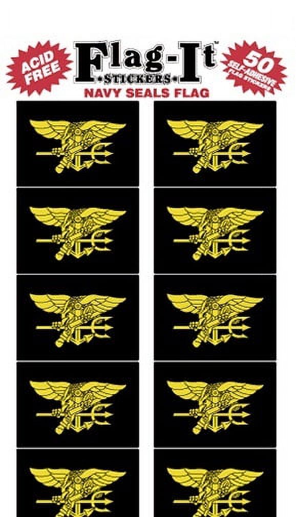 Navy Seals Flag Stickers, 100 Flag It Brand Decals, American Made ...