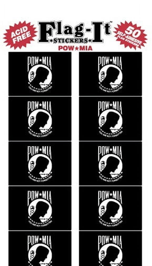 Pow Mia Flag Stickers, 100 Flag It Brand Decals, American Made ...
