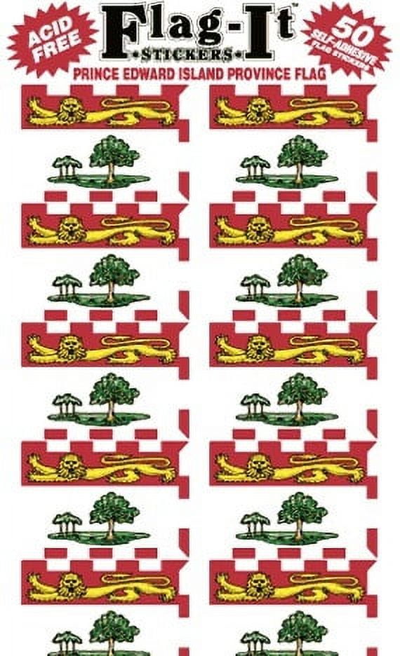 Prince Edward Island Flag Stickers, 100 Flag It Brand Decals, American ...