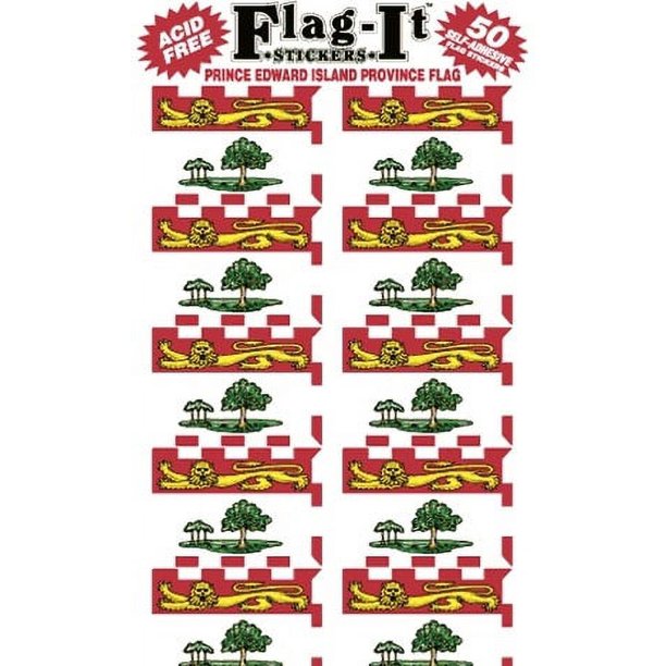 Prince Edward Island Flag Stickers, 100 Flag It Brand Decals, American ...