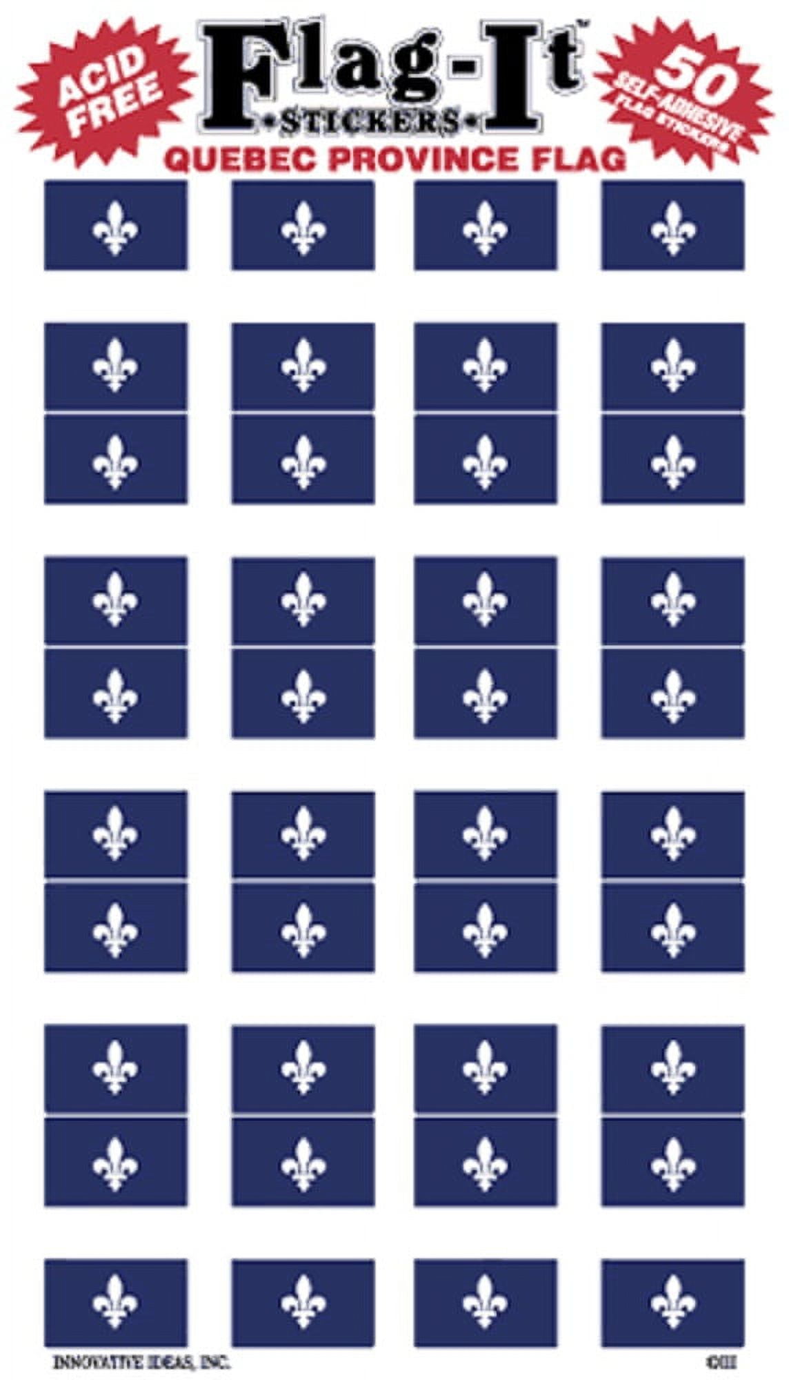 Quebec Flag Stickers, 100 Flag It Brand Decals, American Made - Walmart.com