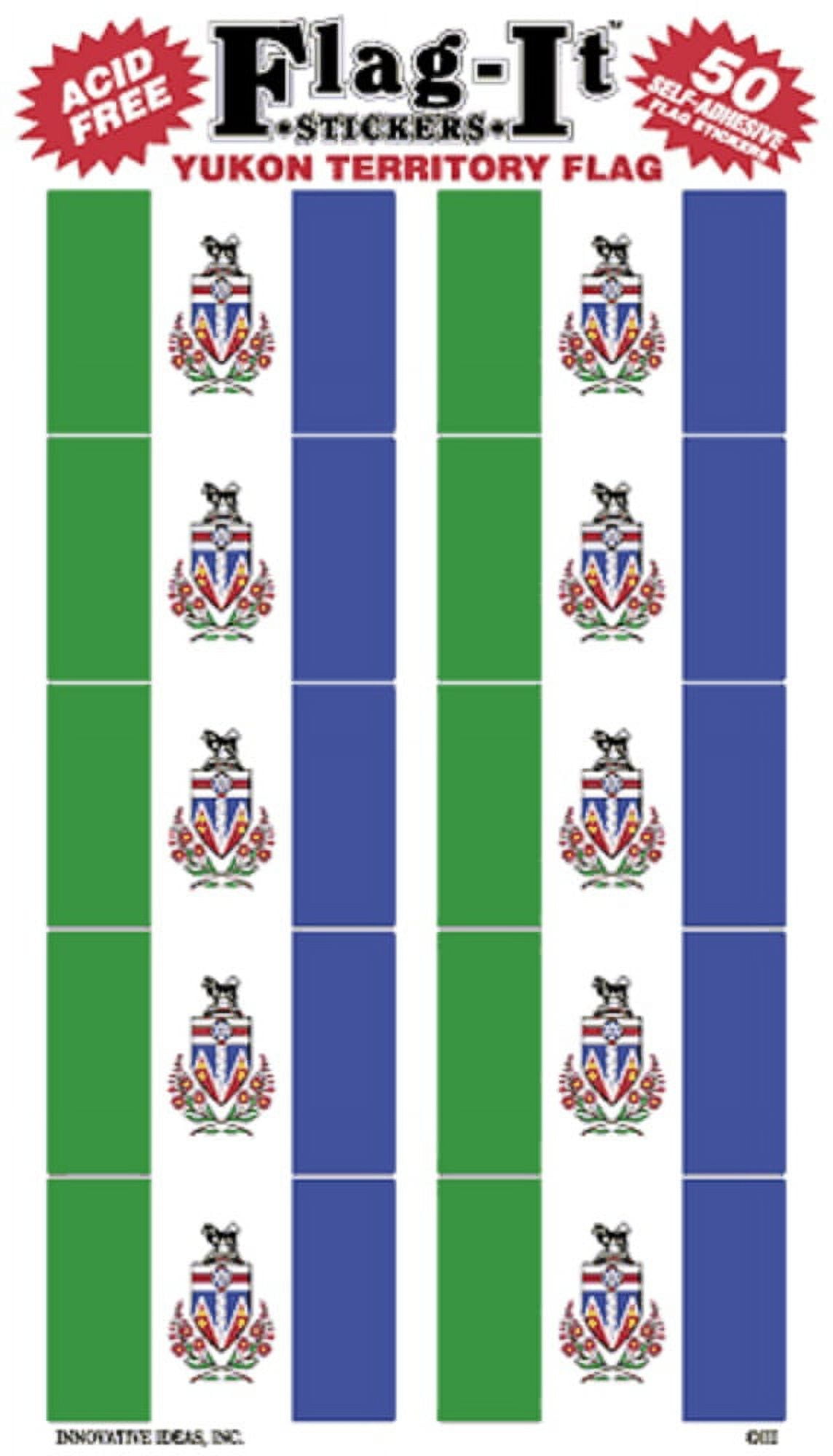 Yukon Territory Flag Stickers, 100 Flag It Brand Decals, American Made ...