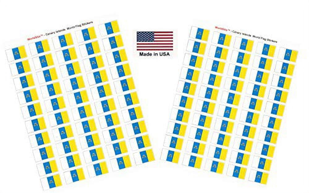 Made in USA! 100 Country Flag 1.5" x 1" Self Adhesive World Flag ...
