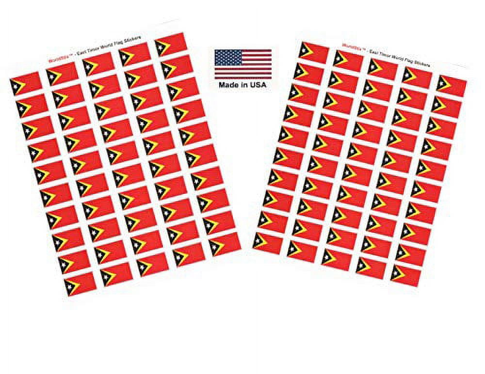 Made in USA! 100 Country Flag 1.5" x 1" Self Adhesive World Flag ...