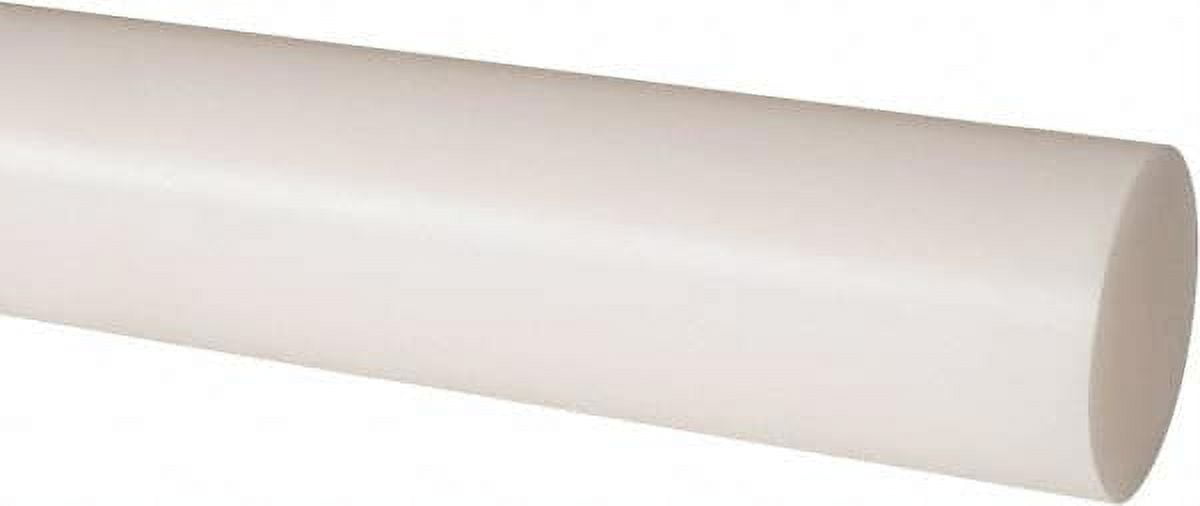 Made in USA 2' Long, 1-5/8" Diam, Nylon 6/6 Plastic Rod Natural (Color ...