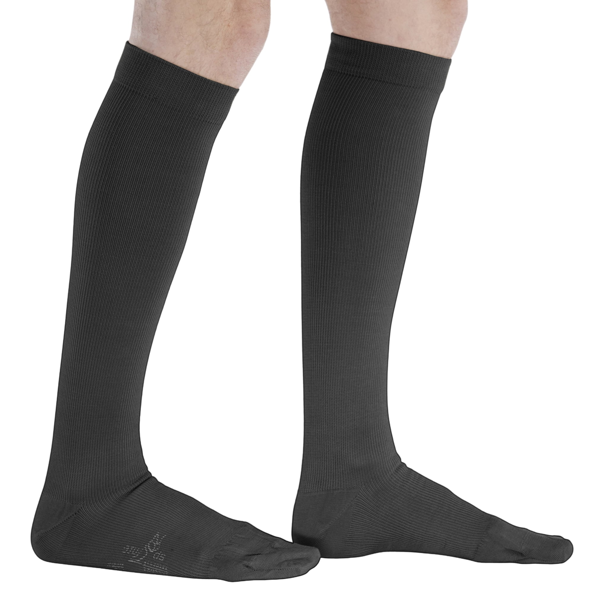 Made in USA - 2XL Wide Calf Compression Socks for Men 20-30mmHg - Black ...