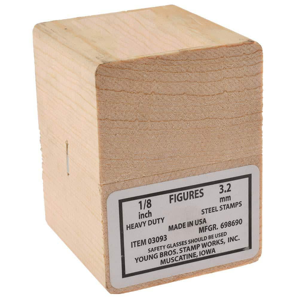 Made in USA 3093 Heavy-Duty Stamp Set: 1/8" Character, 9 pc Numbers ...