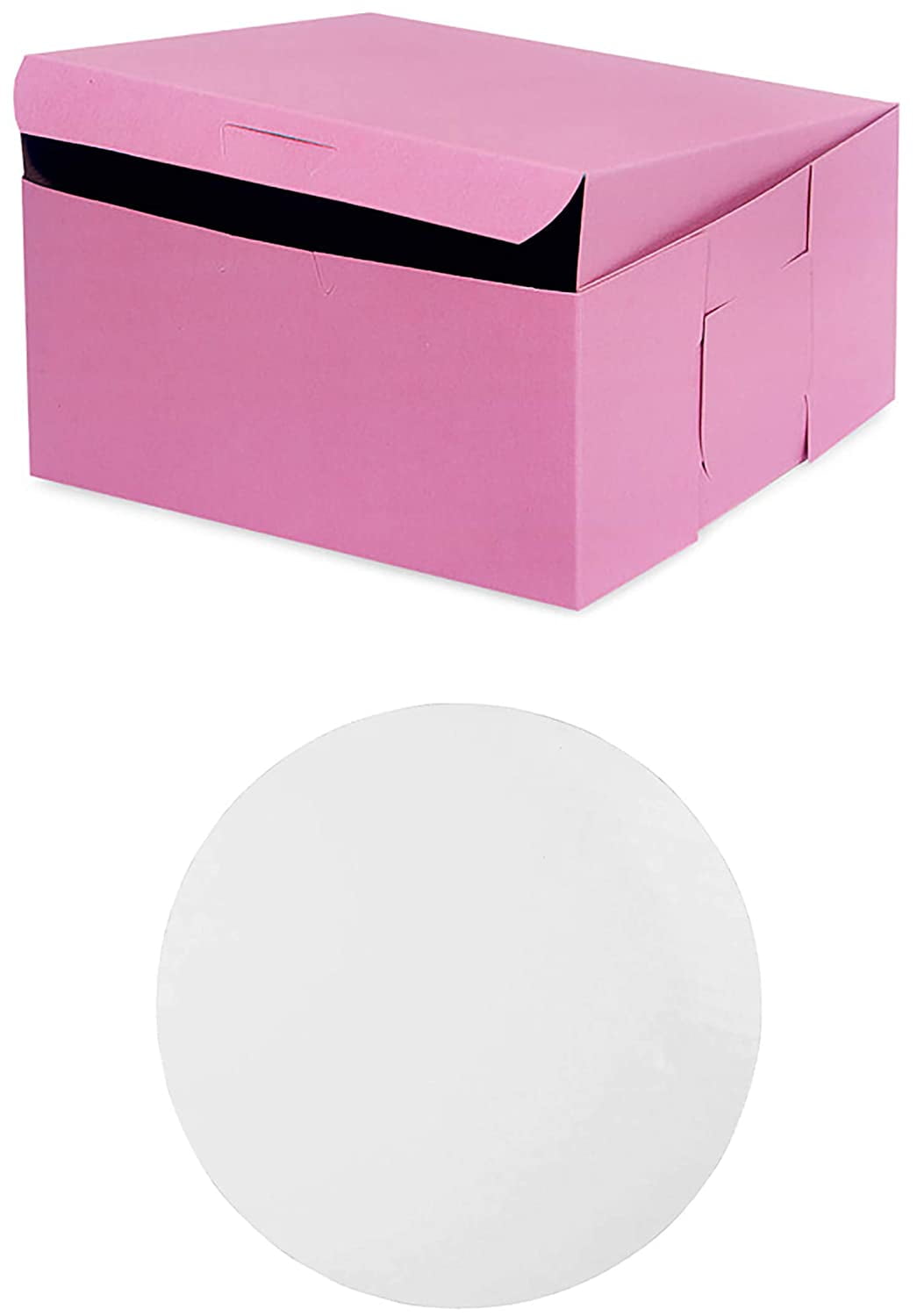 Made in USA 4" X 4" X 4" Recycled Pink Kraft Cupcake Boxes with ...