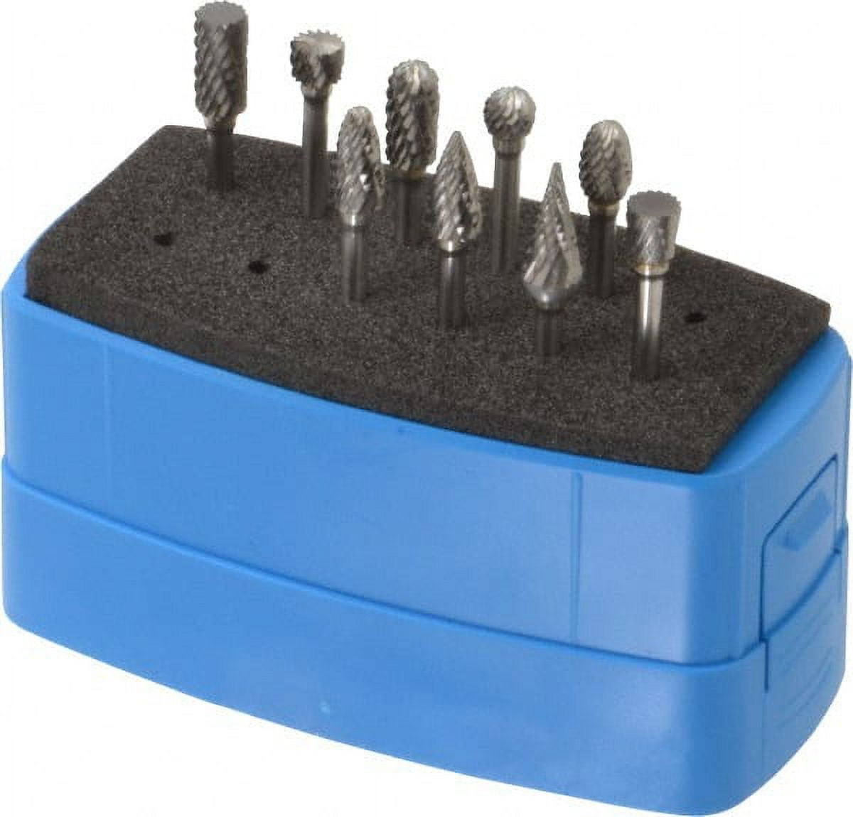 Made in USA 9 Piece, 1/8" Shank Burr Set Solid Carbide, Multiple Head ...