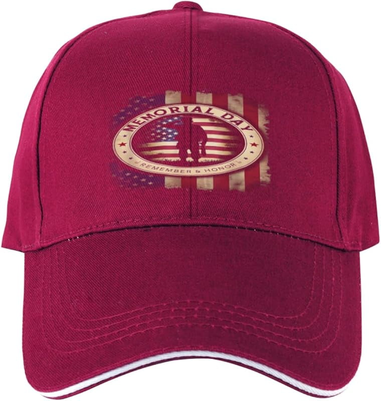 Made in USA Baseball Caps for Men Women,Memorial Day Remember & Honor ...