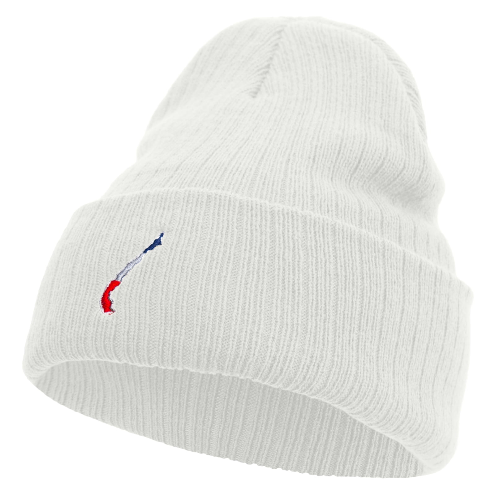 Made in USA Chile Map with Flag Logo Embroidered Heavy Ribbed Cuff ...