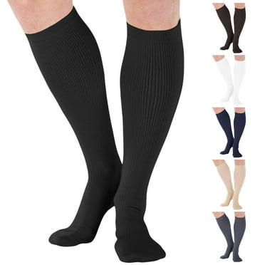 Truform Men's Compression Socks (15-20 mmHg), Knee High, Navy, Large ...