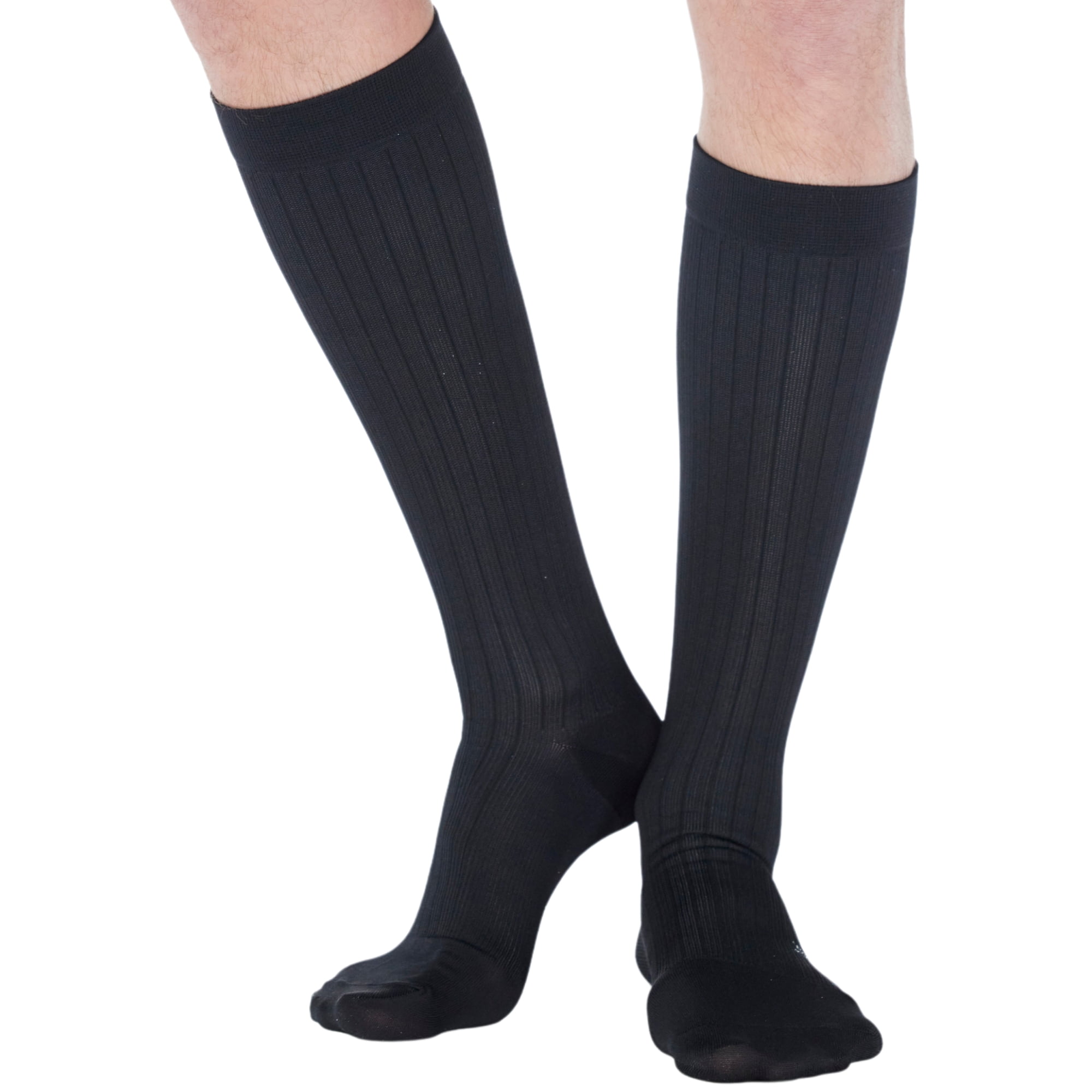 Made in USA - Compression Socks for Men Circulation 30-40mmHg - Black ...