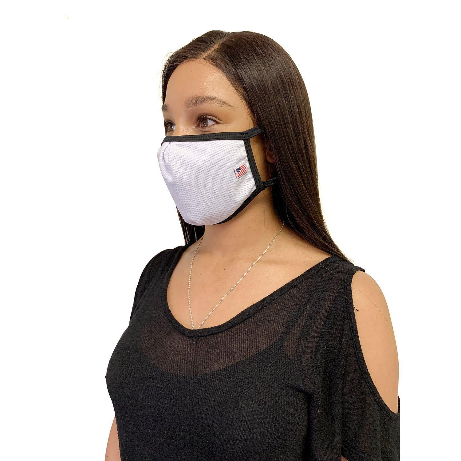 Made in USA Face Masks Mouth Nose Washable Reusable Double Layer Mask ...