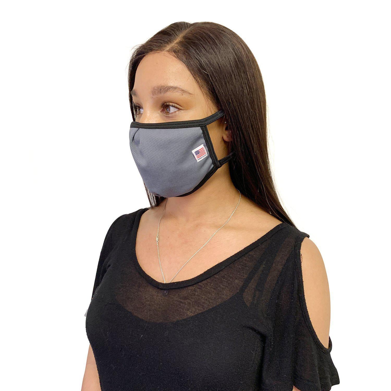 Made in USA Face Masks Mouth Nose Washable Reusable Double Layer Mask ...