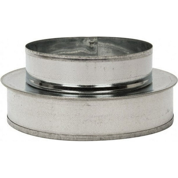 Made in USA Galvanized Round Duct Shortway Reducer, No Crimp, 8" Diam x ...