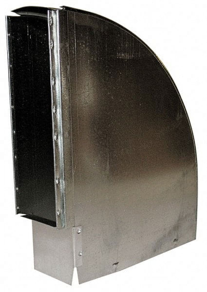 Made in USA Galvanized Steel HVAC Duct Flatway 90°Stack Elbow, 10" W x ...