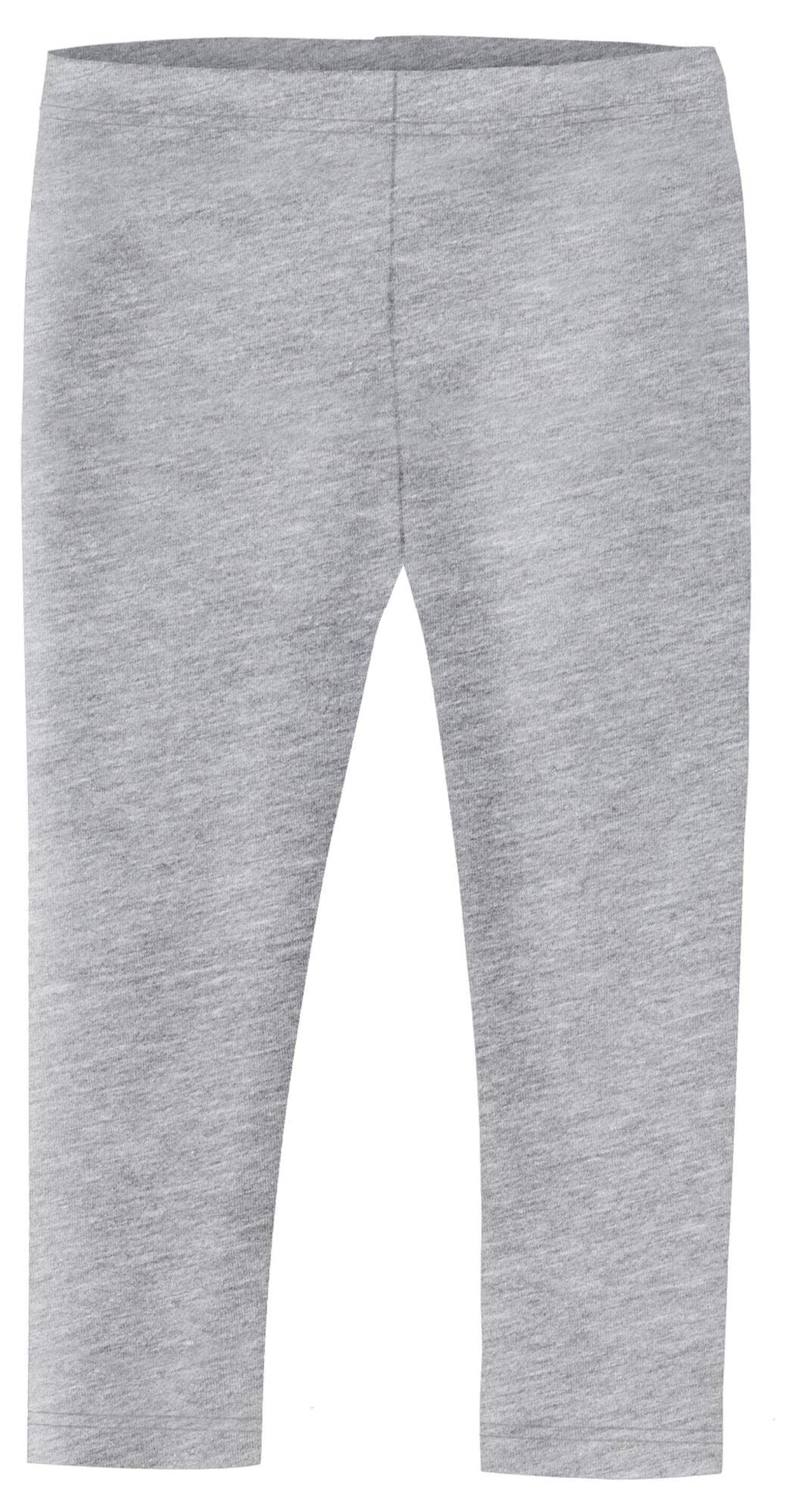 Made in USA Girls Soft 100% Cotton Capri Leggings | Heather Gray ...