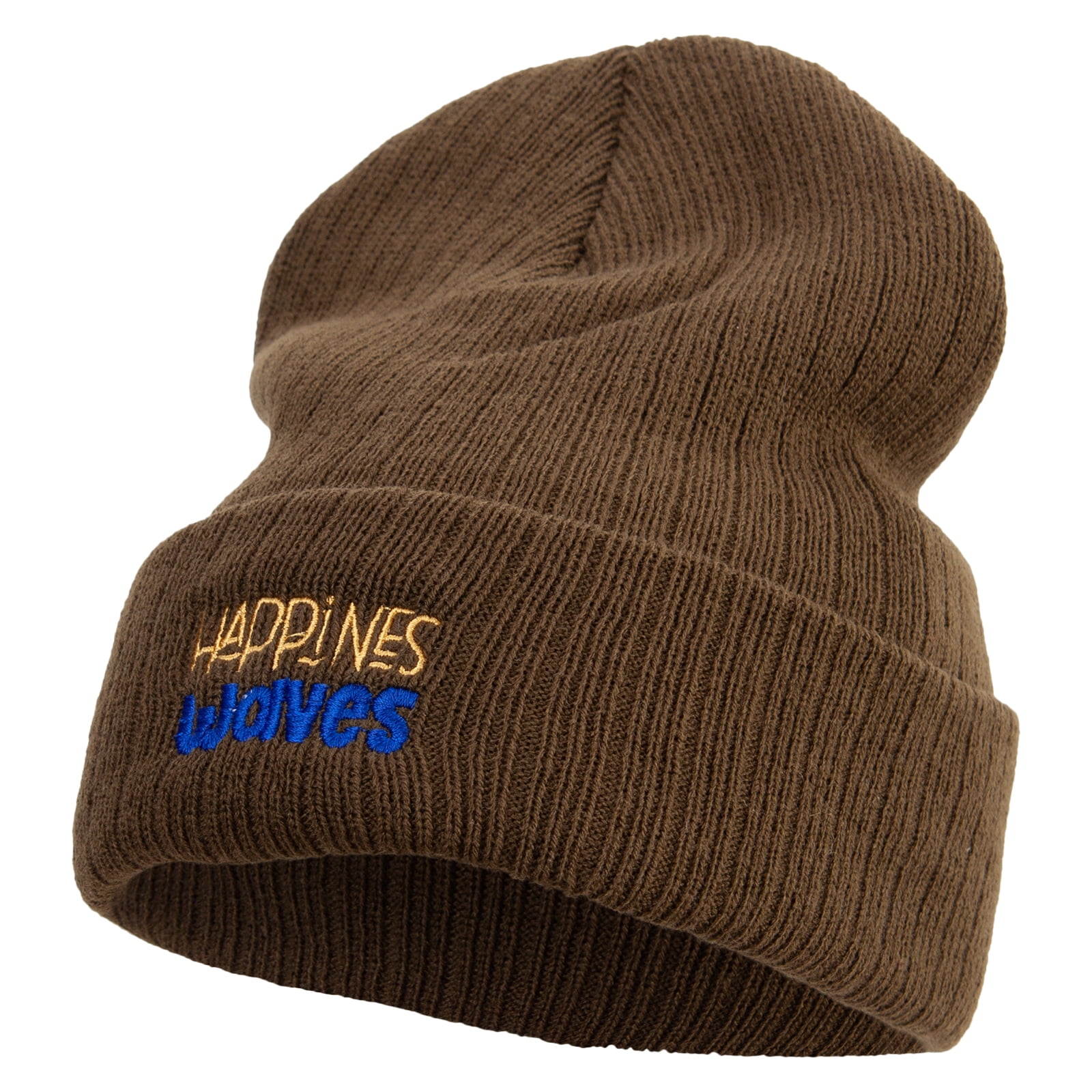 Made in USA Happiness Comes in Waves Embroidered Heavy Ribbed Cuff ...