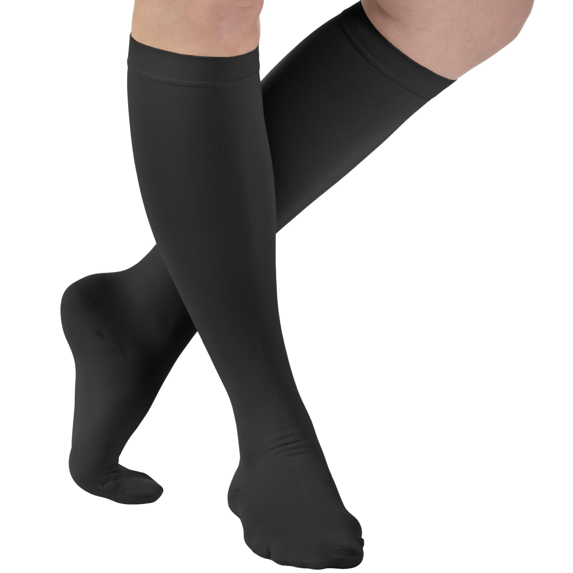 Made in USA - Medical Support Hose: Opaque Compression Stockings for ...