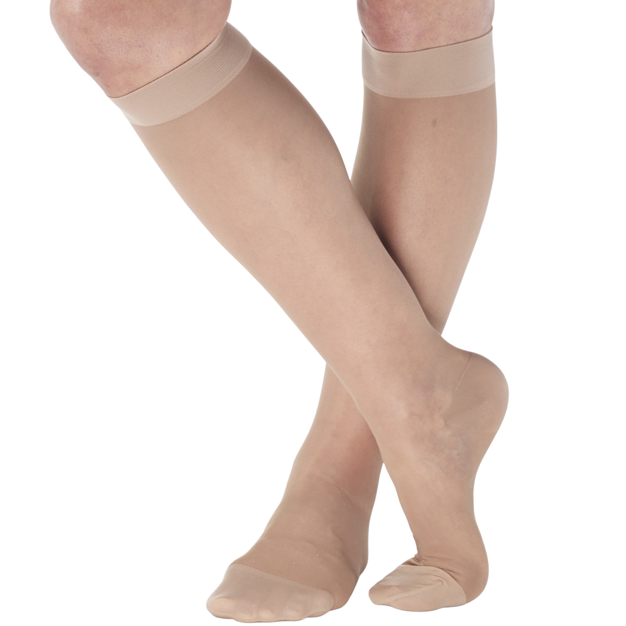 Made in USA - Plus Size Maternity Compression Socks 15-20mmHg - Beige ...