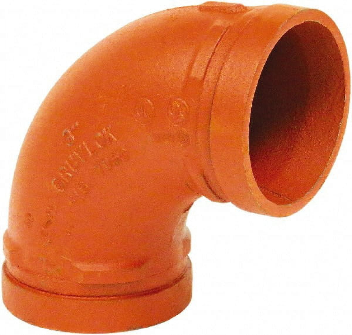 Made in USA Size 3", Class 150, Malleable Iron Orange Pipe 90° Elbow ...