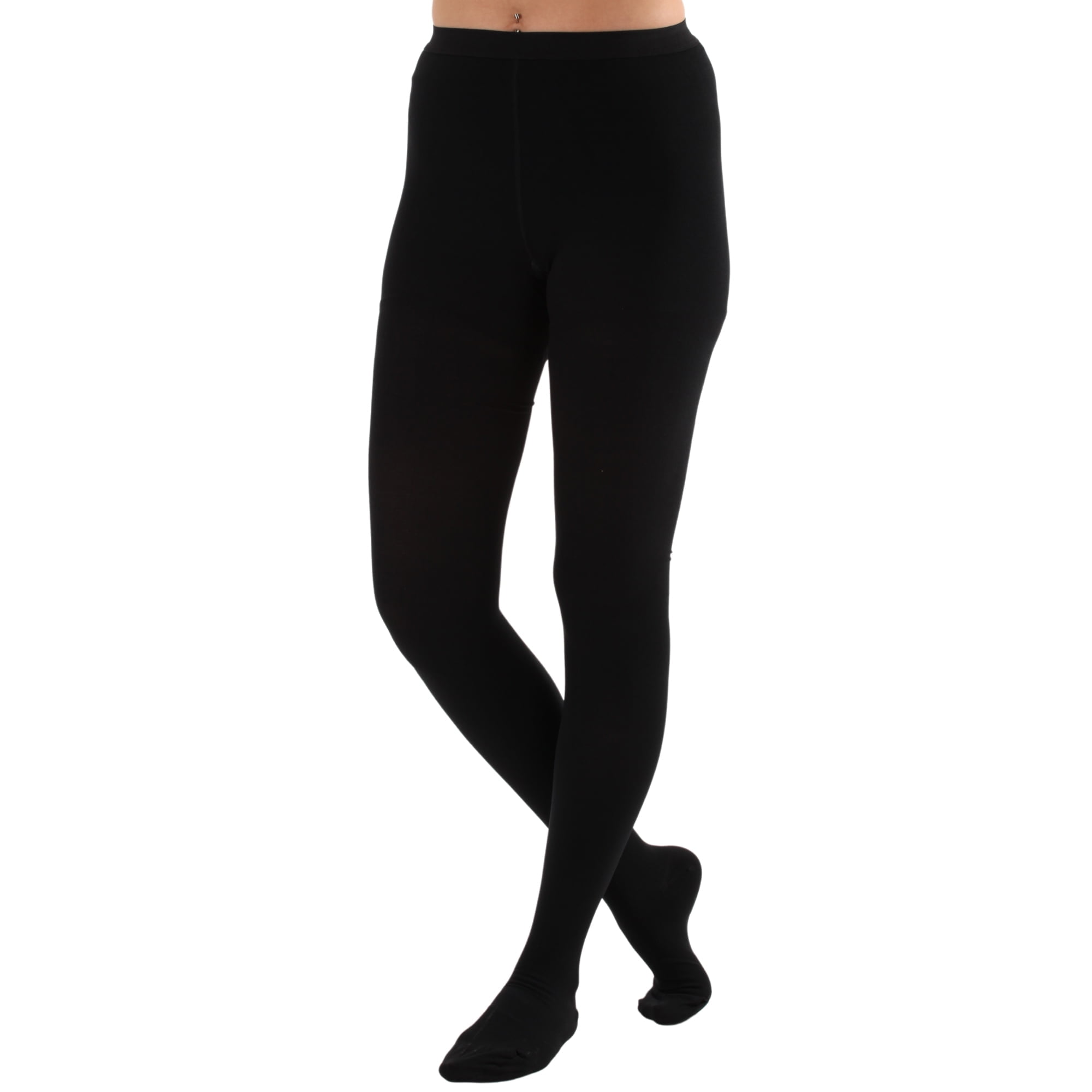 Women Opaque Compression Pantyhose 30-40mmHg for Circulation - Black ...