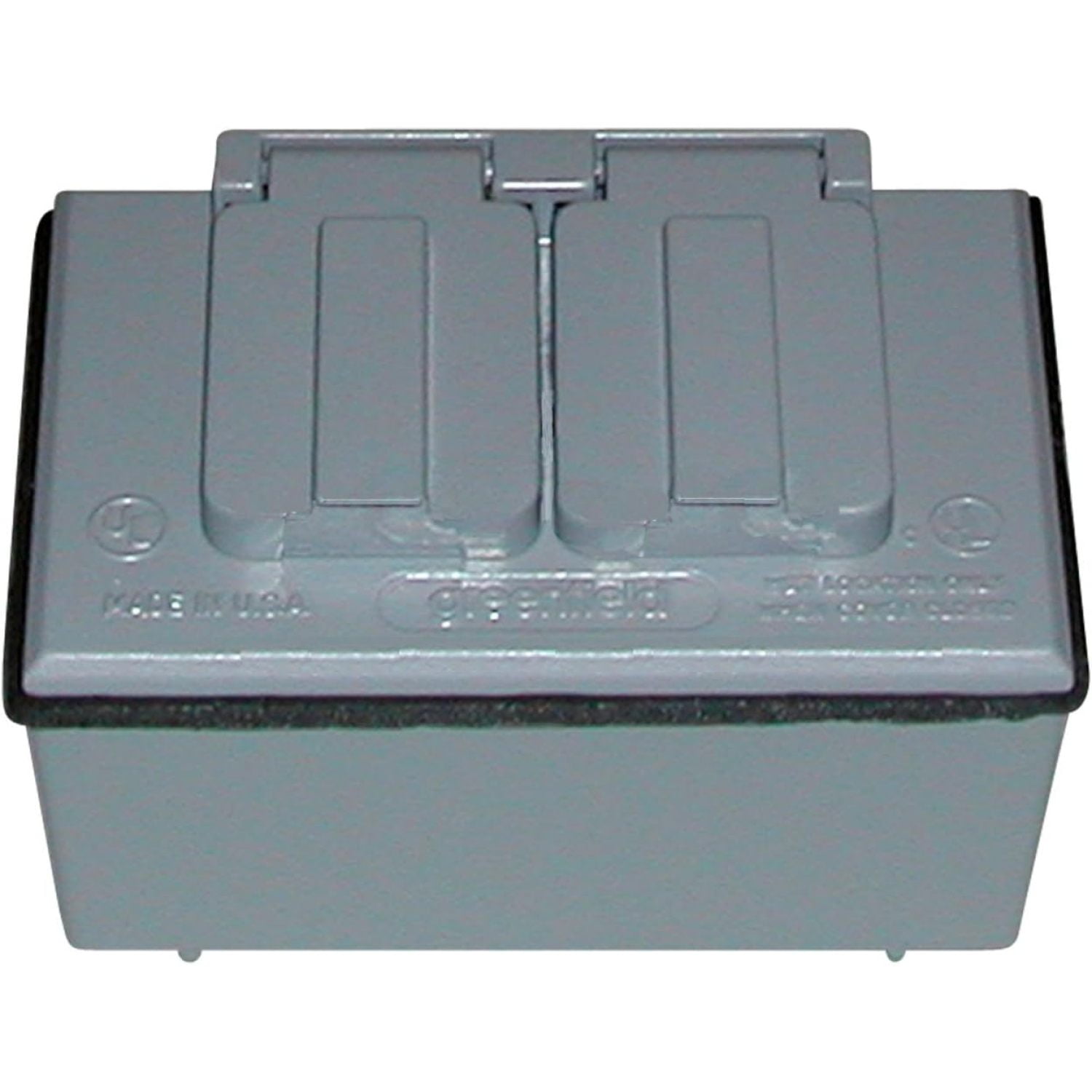Made in USA Weatherproof Electrical Outlet Box, Box Cover & Duplex ...