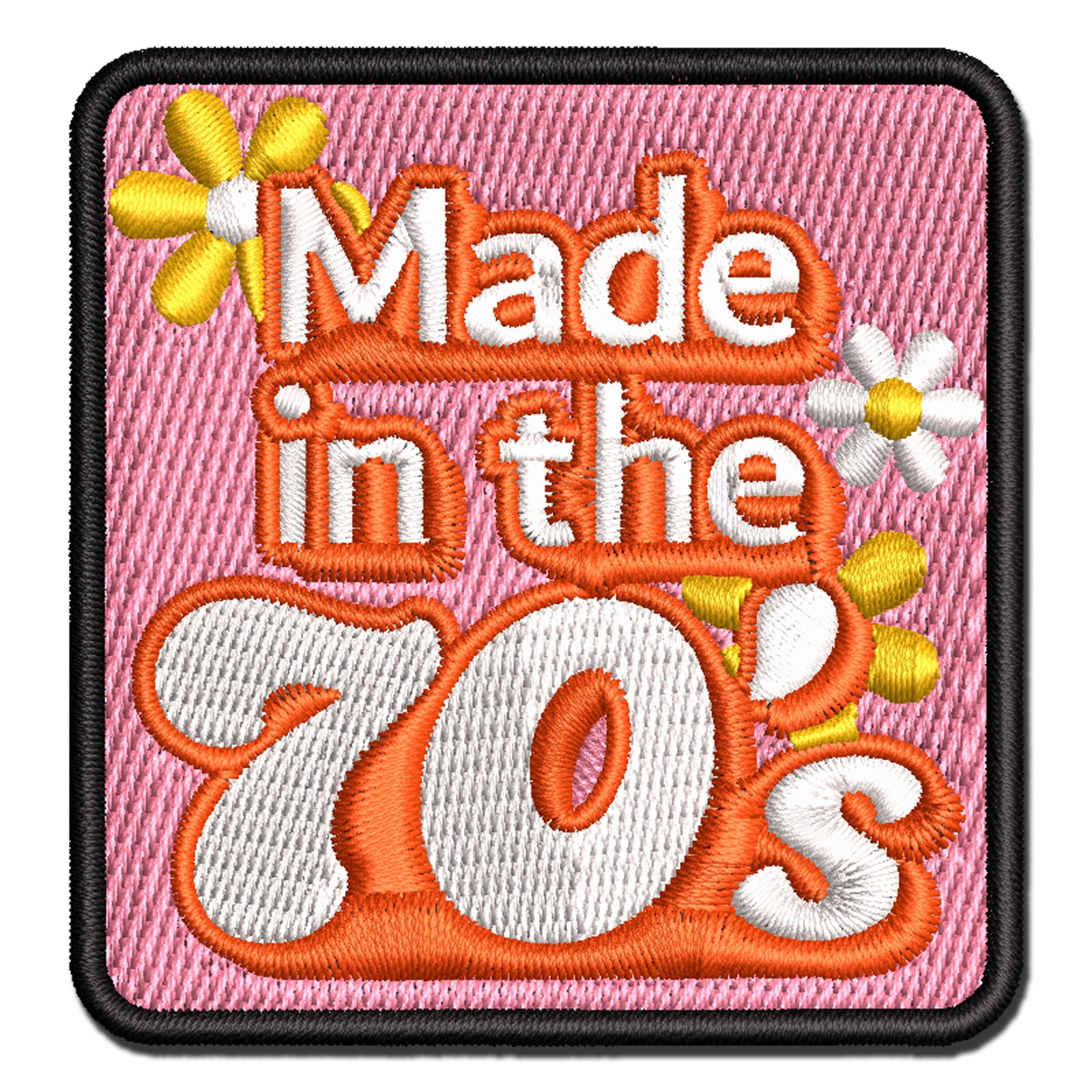 Made in the 70s Retro Vintage 1970 Applique Multi-Color Embroidered ...