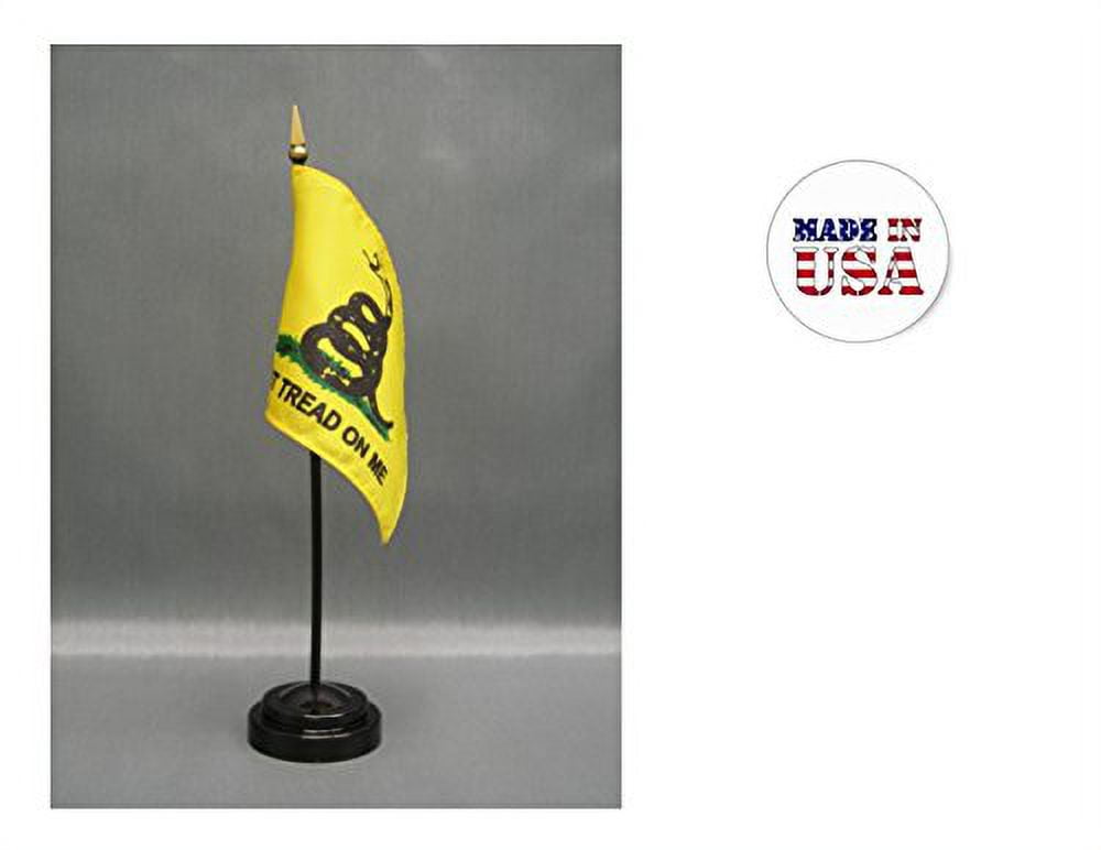 Made in the USA. 2 Gadsden 4"x6" Miniature Desk & Table Flags Includes ...
