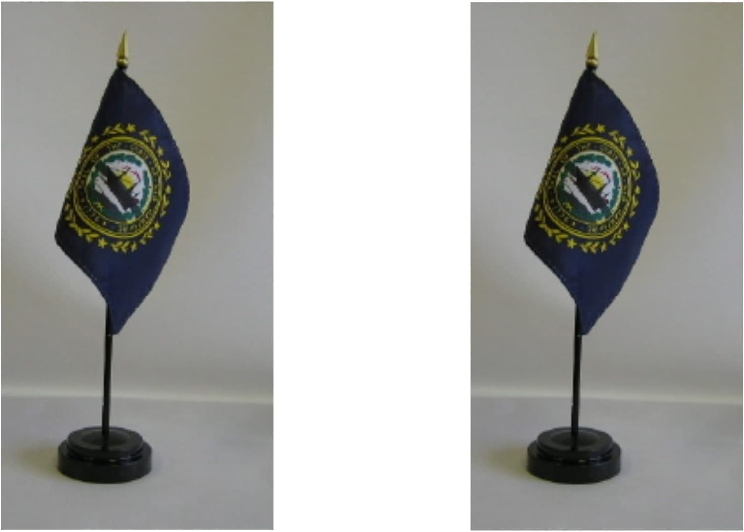 Made in the USA. 2 New Hampshire 4"x6" Miniature Desk & Table Flags ...