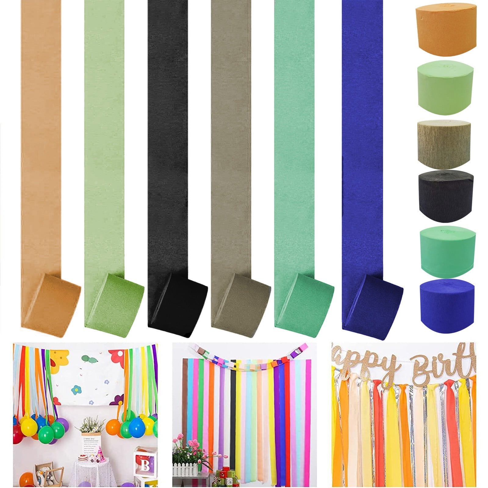 Made of Crepe Paper, Discounted Stock! 1Pc Colored Crepe Paper Colored ...