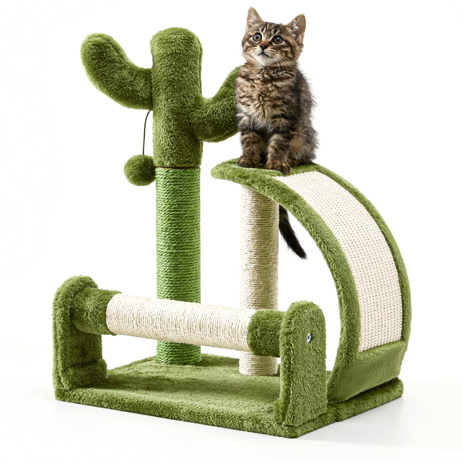 Made4Pets 20" Tall Cactus Cat Scratching Post with Claw Scratch Pad ...