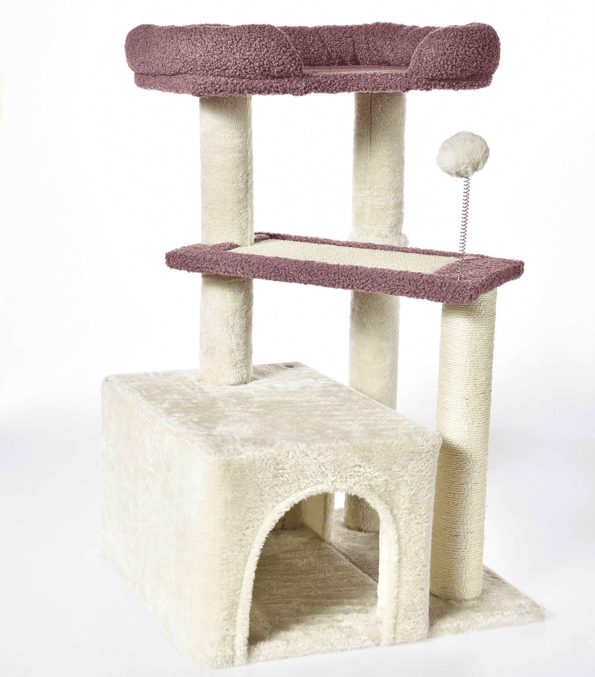Made4Pets 29" High Multi-Level Climbing Furniture Carpet Cat Tree for ...