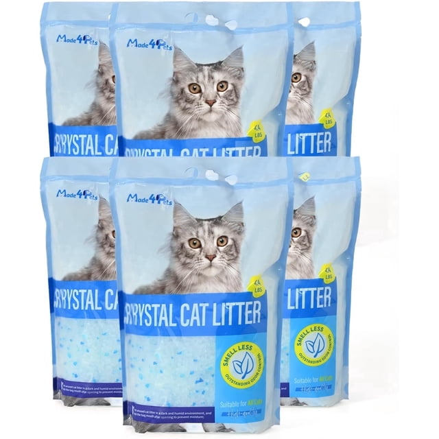 Made4Pets Cat Litter Crystals, Non Clumping No scooping Low Dust, Low ...