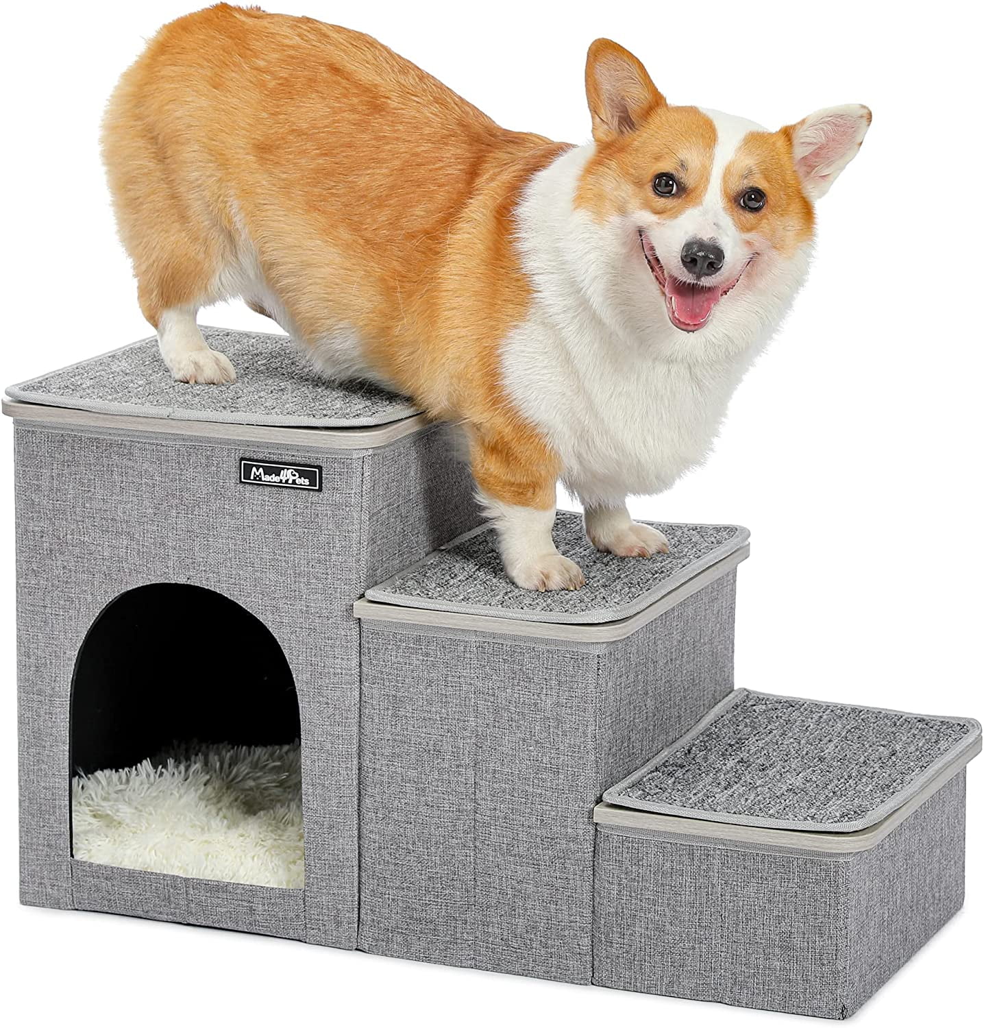 Made4Pets Cat Stairs Dog Ladder for Bed, Pet Step for Small Dogs and ...