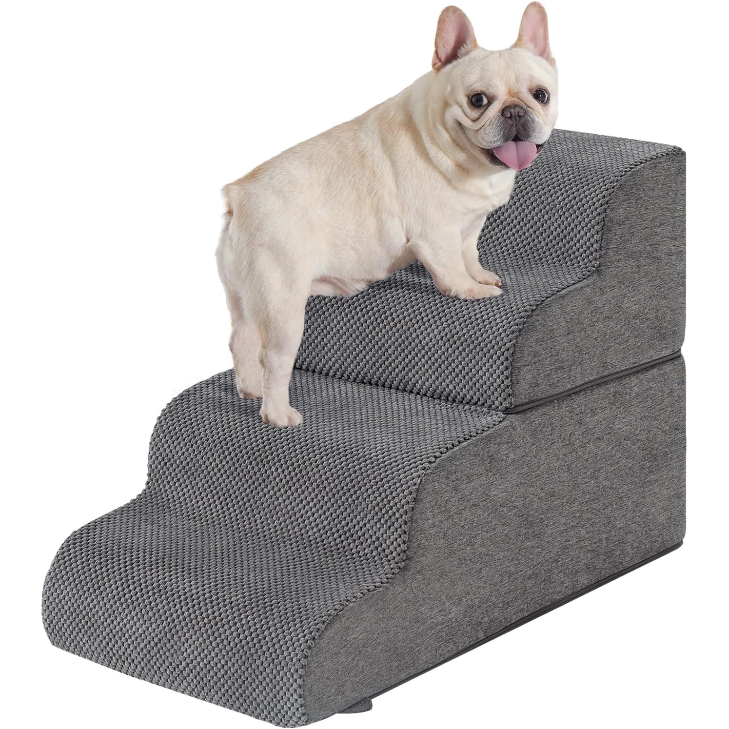Made4Pets Dog Stairs Ramp for Bed, 4-Step Dog Steps for High Bed Couch ...