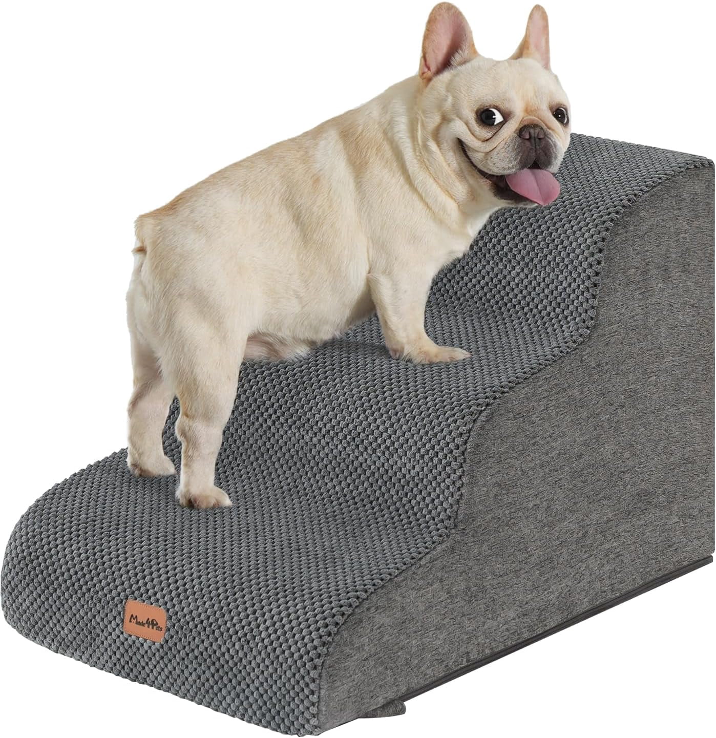 Made4Pets Dog Stairs Ramp for Small Dogs 15.7" H, 3-Step Steps Bed ...