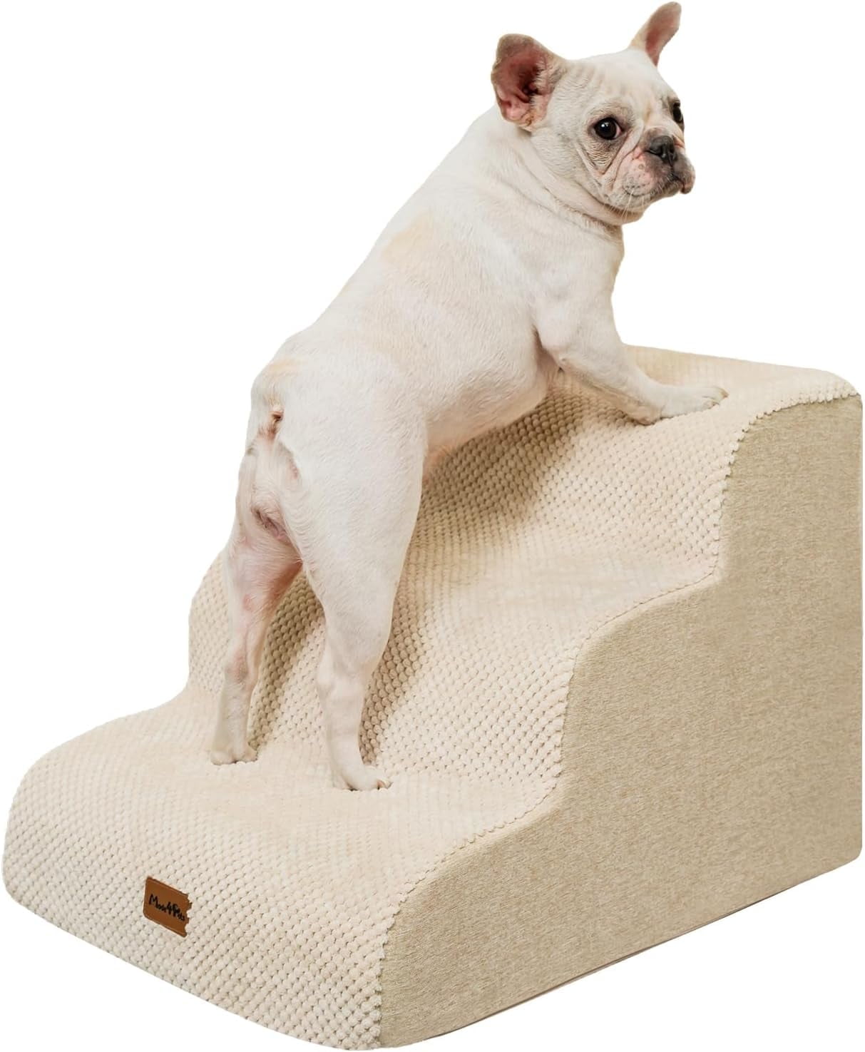Made4Pets Dog Stairs Ramp for Small Dogs, 3-Step for Bed Couch Sofa ...