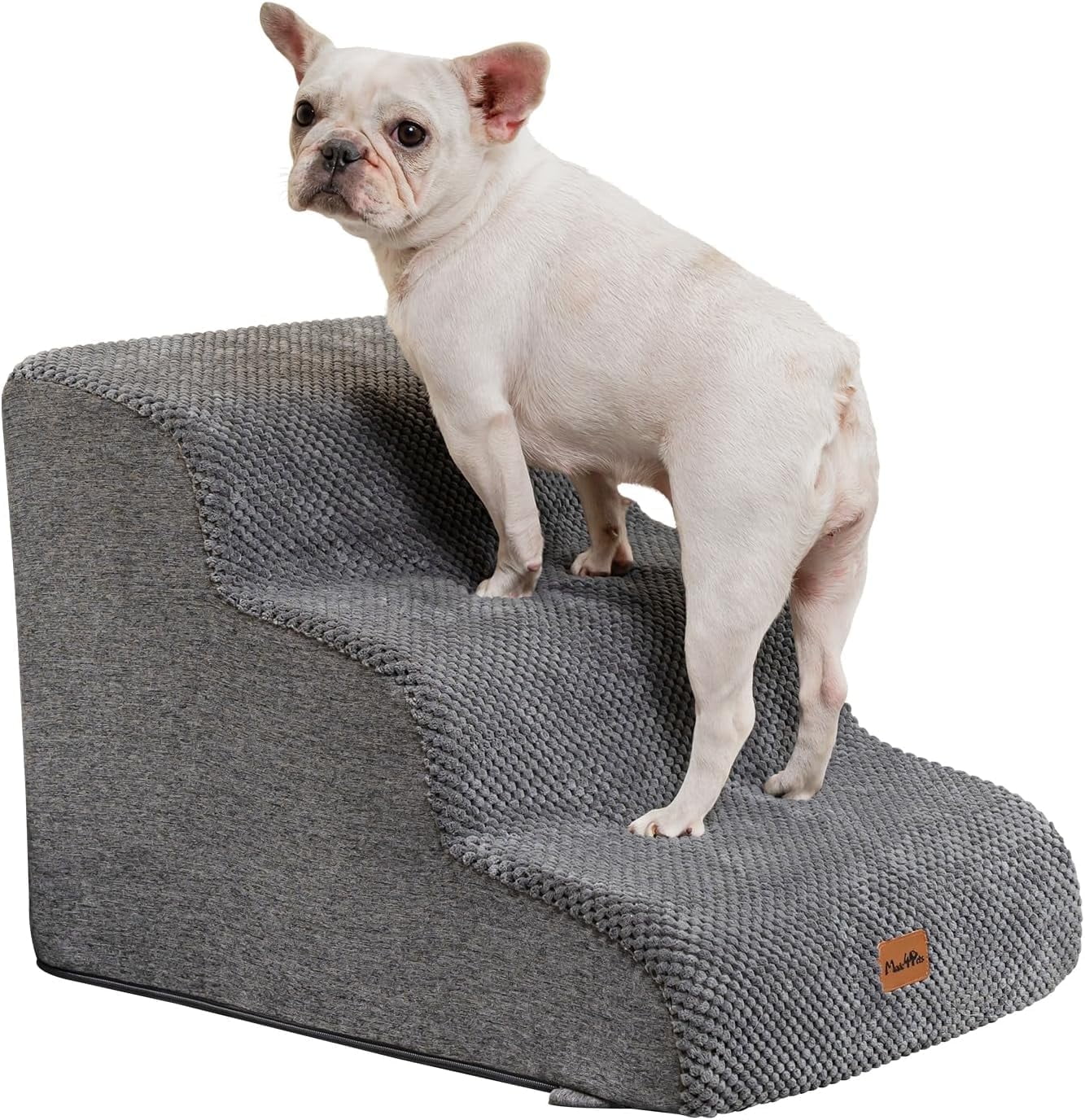 Made4Pets Dog Stairs Ramp for Small Dogs, 3-Step Dog Steps for Bed ...