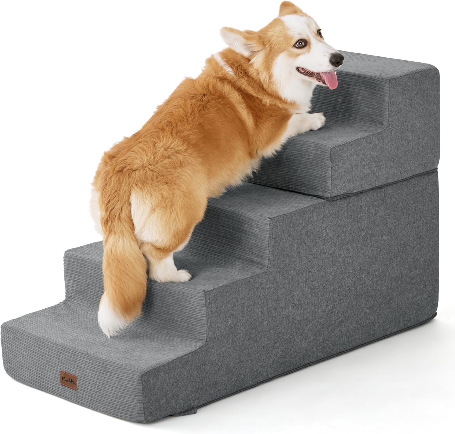 Made4Pets Corduroy 5-Step Pet Stairs for High Bed, Gray - Walmart.com