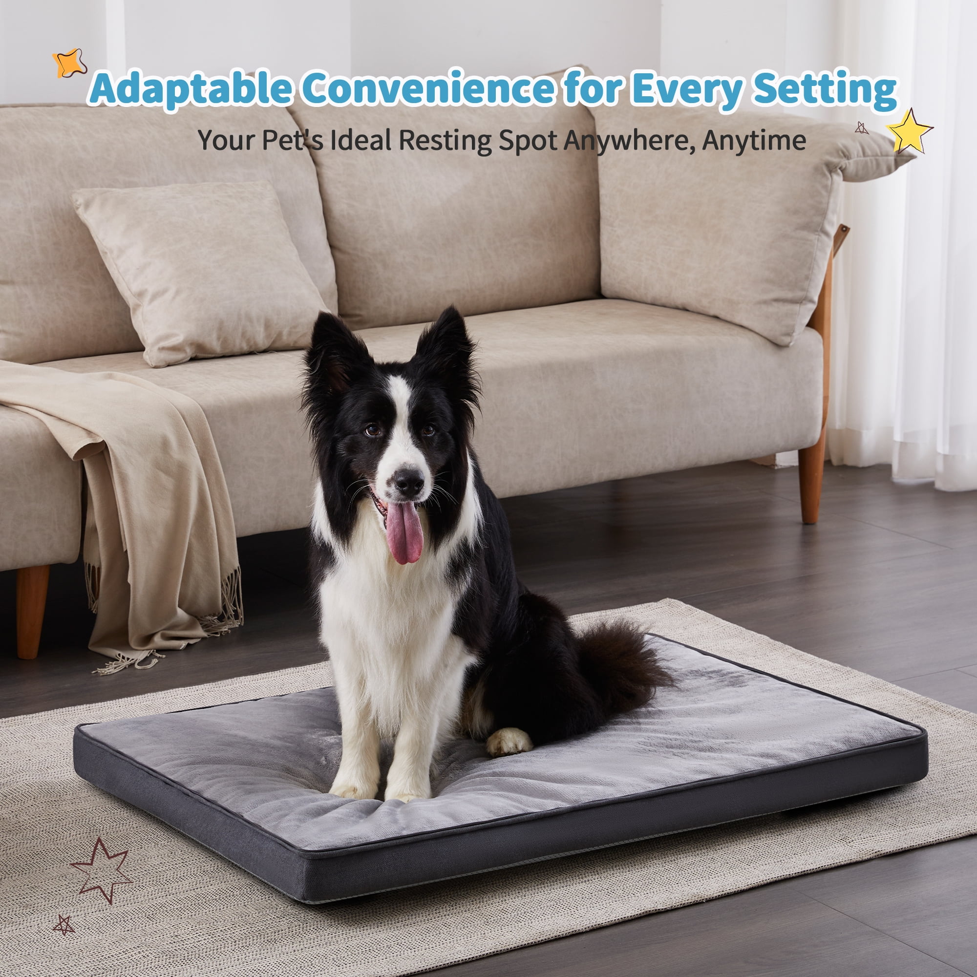 Made4Pets Large Dog Beds for Medium Dogs with Removable Cover, 2 in 1 ...