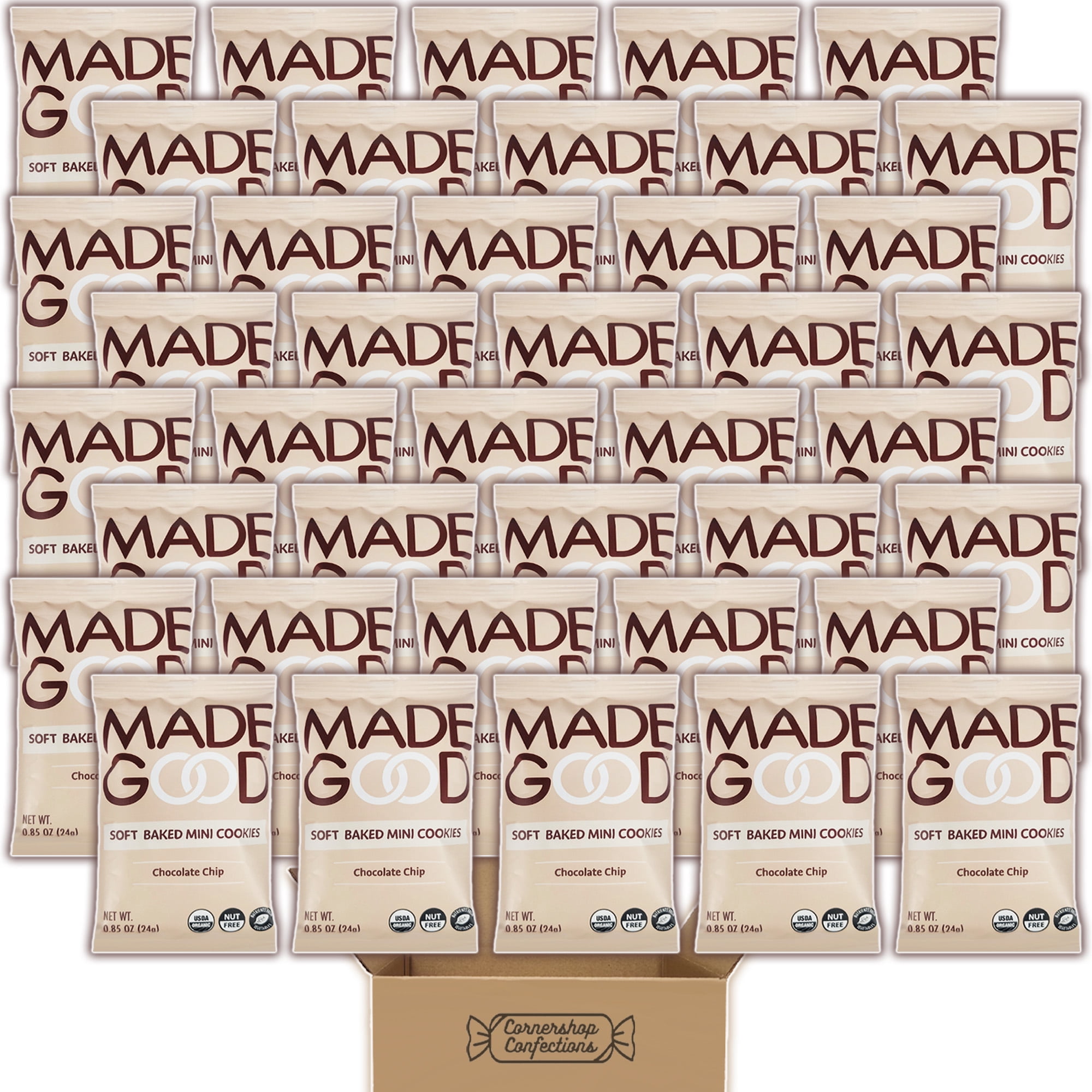MadeGood Chocolate Chip Soft Baked Mini Cookies Bulk Pack - 40 ...
