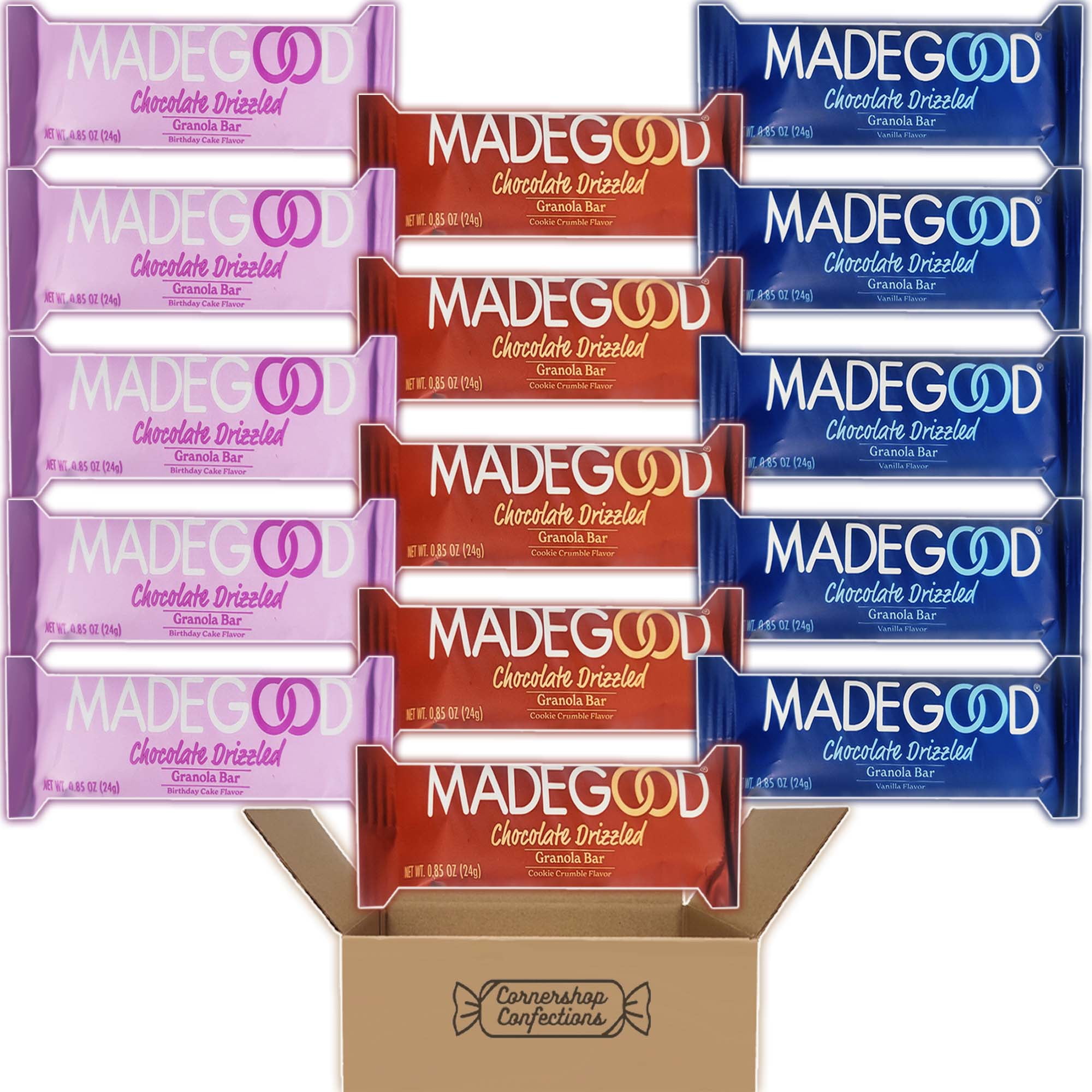 MadeGood Chocolate Drizzled Granola Bars Variety Pack - 3 Flavors ...