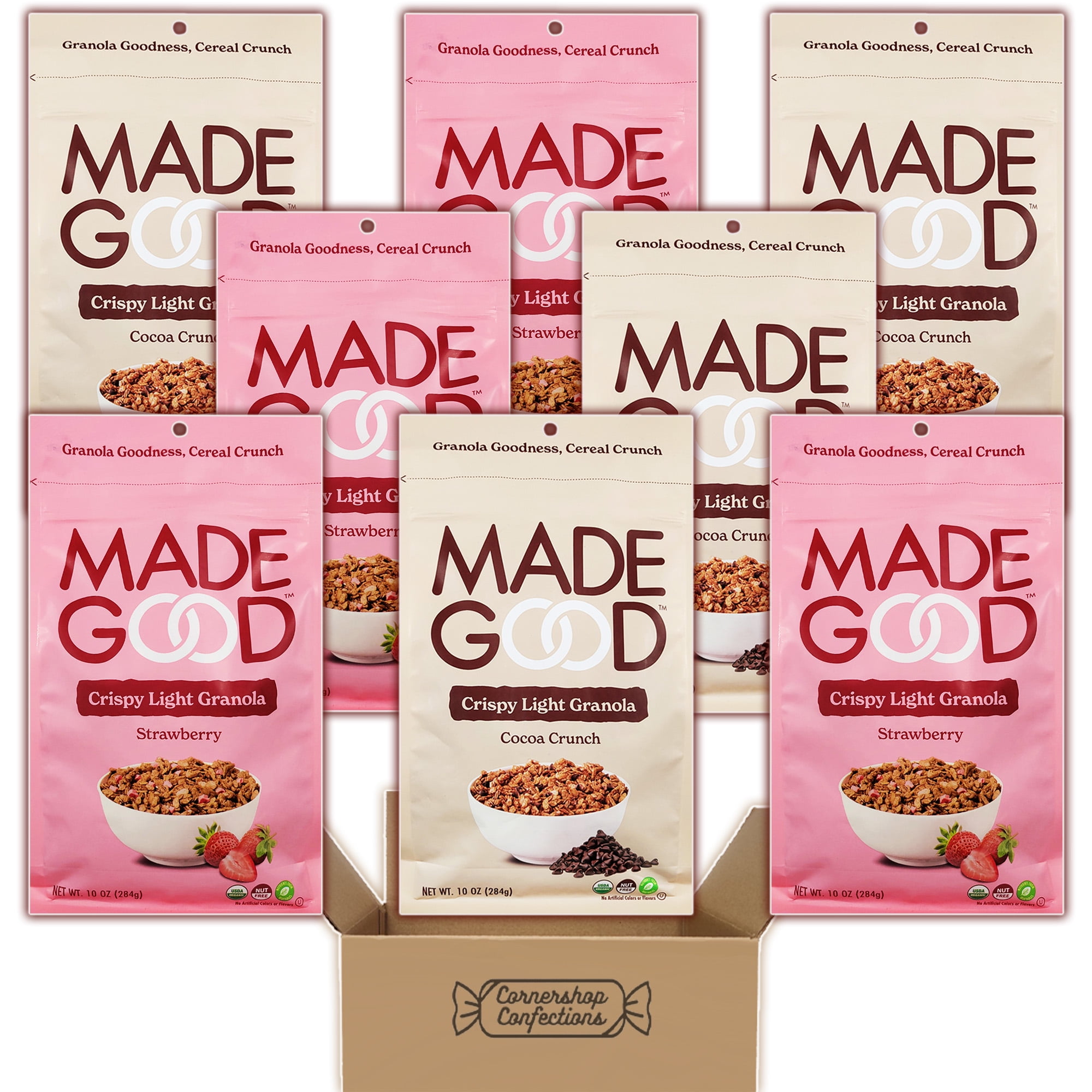 MadeGood Crispy Light Granola Variety Pack - 2 Flavors - Strawberry and ...