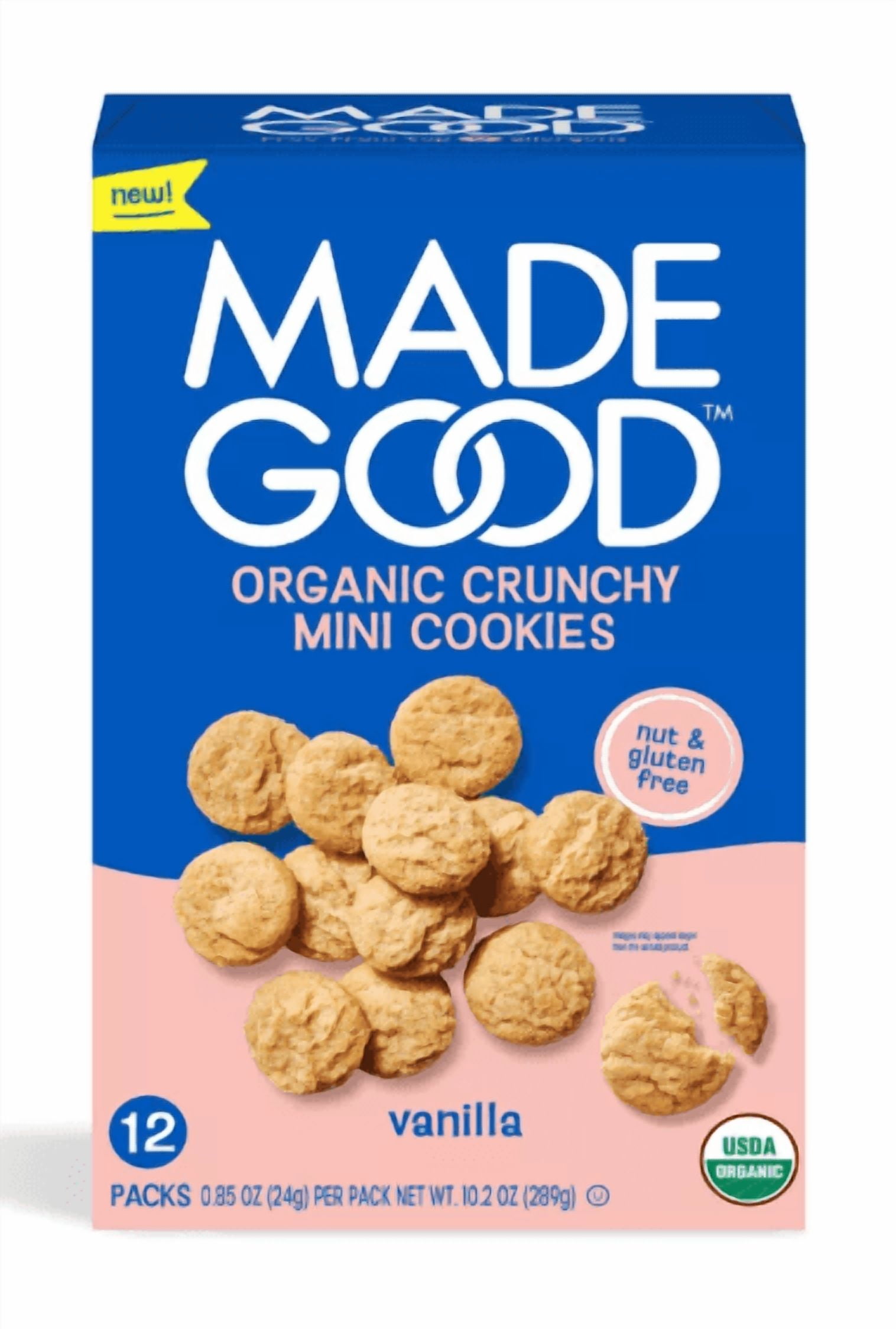 MadeGood Organic Gluten Free Mini Crunchy Cookies Vanilla - 10.2oz/12ct ...